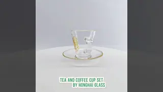 Elegant Glass Tea Cup Set for Home and Office