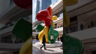 Large Colorful Abstract Fiberglass Sculpture | Outdoor Public Art Decoration