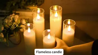 Elegant Flameless Glass Candles for Home Decor