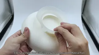 Elderly Care Spill Proof with Silicone Sucker Food Grade PP Material Plate
