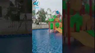 Mushroom Shape Water Splash Pad Water Play Park Equipment Swing For Residential Use