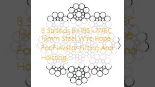 13mm 8x19S IWRC Steel Rope For Elevators and Hoisting