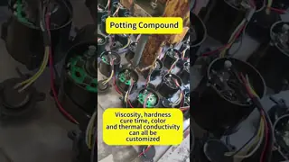 Low stress flexible silicone potting compound for repairable outdoor street lamp power parts