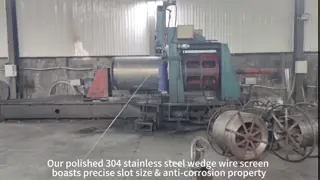 304 Polished Stainless Steel Wedge Wire Screen For Filtration & Industrial Separation