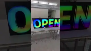 full color illuminated signs combine with neon light for advertising