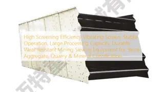 High Efficiency Vibrating Screen for Aggregate Processing