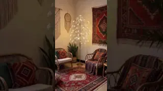 Warm Gold LED Tree Light Elegant Home Decor