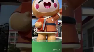 Life Size Cartoon Mascot Fiberglass Sculpture | Weather Resistant Outdoor Decor for School, Park & M