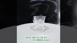Elegant Wavy Glass Tea Cups Set of 6 for Daily Use