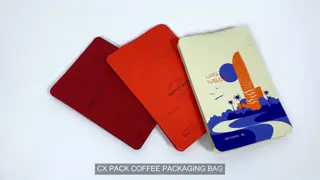 Custom Flat Bottom Coffee Bags Moisture Proof Packaging
