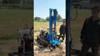 Crawler-mounted water well drilling rig for rural domestic & agricultural water supply!