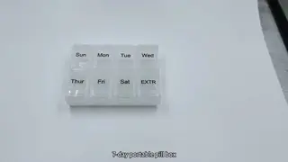 7-Day Weekly Pill Organizer Travel Detachable Pill Box for Medication Vitamin Supplements