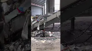 Industrial Solid Waste and Used Clothing Shredding and Baling Production Line