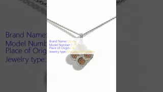 Four Leaf Clover Aquamarine Silver Pendant for Good Luck