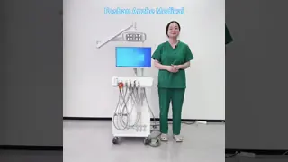 Dental Treatment Unit with Intraoral Camera Adjustable LED Examination Light and Windows Computer Sy