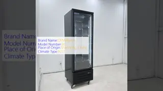 Professional 450L Upright Glass Door Freezer Showcase