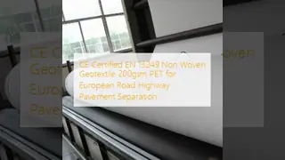 CE Certified EN 13249 Non Woven Geotextile for Road Projects