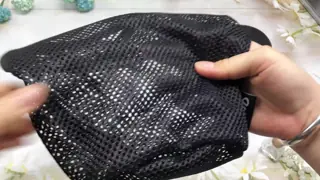 custom cotton mesh drawstring bag