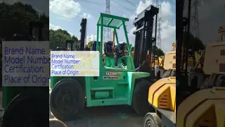 Mitsubishi FD100 10 Ton Forklift Low Hours Certified