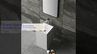 Modern Industrial Solid Surface Pedestal Sink