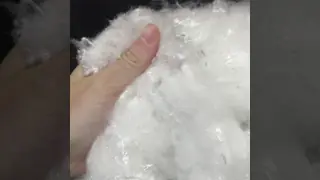 Super Bright Flat Polyester Staple Fiber, 38mm Cut Length Soft Smooth Shiny Blending Textile Fiber