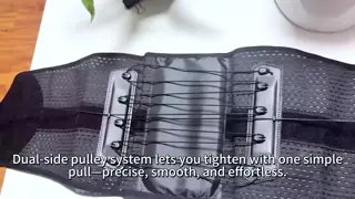 Dual Pull Cable Lumbar Support Belt | Reinforced Steel Plate Back Brace For Lower Back Pain
