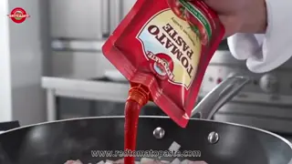 Double Concentrated Tomato Paste Packed In Spouted Stand-up Sachets, Sizes Available: 50g To 500g