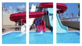 Ourdoors Fiberglass Water Amusement Park Colorful Water Slide Rust Proof