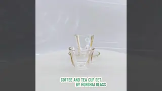 Elegant 18 Piece Glass Tea and Cawa Cup Set