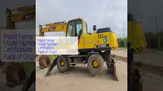 Used SANY SY155C Wheeled Excavator Quick Coupler Ready