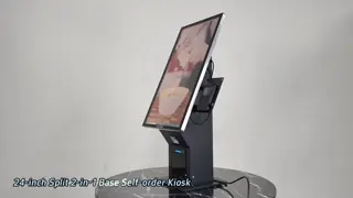 24inch Wall Mount Desktop Cashless Self Service Payment Kiosk Printer QR Code Scanner POS Terminal