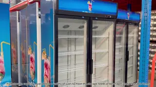 1000L Commercial Double Door Upright Beverage Cooler with LED Light and Custom Branding for Supermar