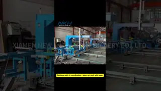 Roll forming machine with stacker Palletizers work in coordination – team up, work with ease!