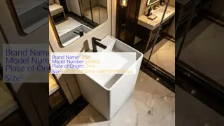 Luxury Vase Pedestal Sink Modern Stone Bathroom Design