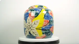 Watercolor Style Ceramic Cremation Urn Wholesale