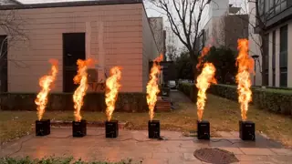 2026 New Fashion Rocking Flame Machine with 2-3.5M Flame Height AC110V-240V DMX Control