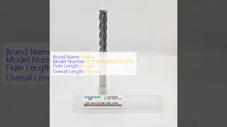 DESKAR 12mm Extra Long Carbide End Mill for Deep Milling