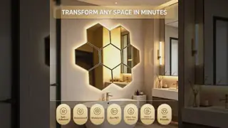 Hexagon PET mirror tile