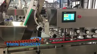 Multifunction Capping Machine with 8 wheels to allow bottle cap to be screwed on tightly
