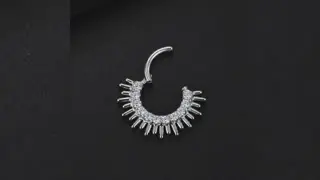 F136/G23 Titanium Alloy Ear Studs Nose Ring Precision-Carved Piercing Accessories