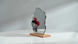 UV Printed Irregular Acrylic Mirror Stand