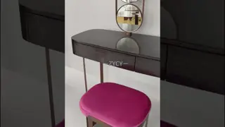 Luxury Solid Wood Dressing Table with LED Mirror