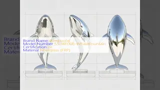 Modern Stainless Steel Harp Water Fountain Sculpture
