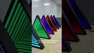Kingstin RGB Abyss Mirror LED Light Customizable Shape Size, for Gaming Room Live Broadcast