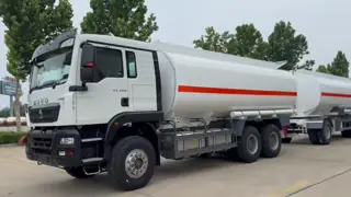 3 Axle 28 CBM Drawbar Fuel Tank Full Trailer for Diesel and Petrol Transport
