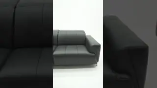 Modern Recliner Sofa with Adjustable Headrest and Power Footrest
