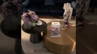 Postmodern Lauren Black Onyx Marble Coffee Table Set