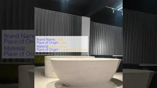 Luxury Marble Pattern Freestanding Solid Surface Bathtub