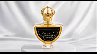 Magnetic Crown Shape Zamac Perfume Cap with Inlaid Red Rhinestone