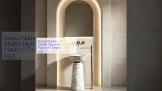 Luxury Two Tone Freestanding Pedestal Sink Design